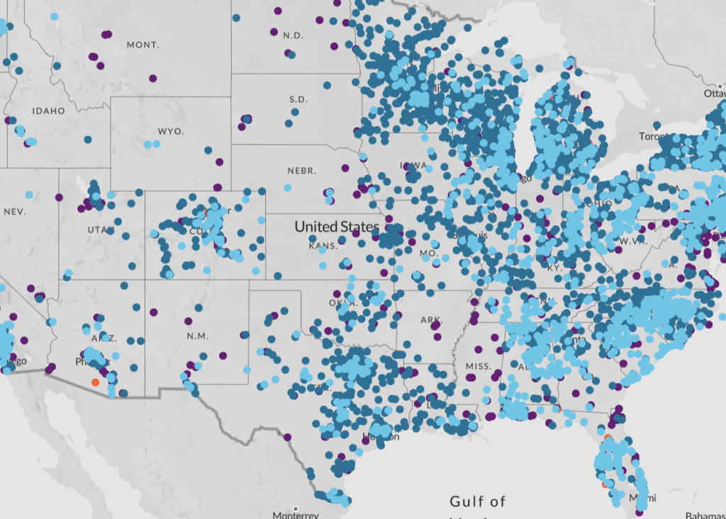 Mapping the PFAS contamination crisis: New data show 8,865 sites with ...